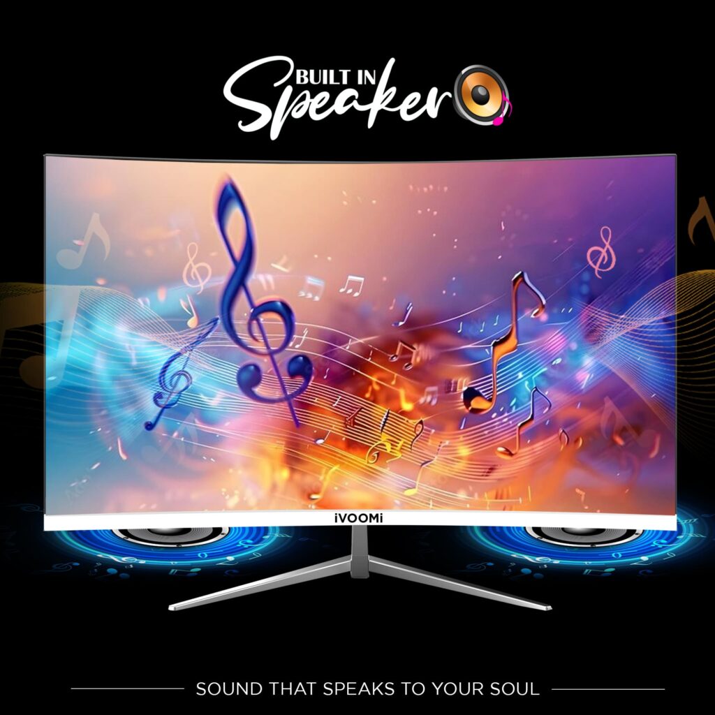 27-Inch Frameless Curved LED Monitor (White, 100Hz) - iVOOMi INNOVATION